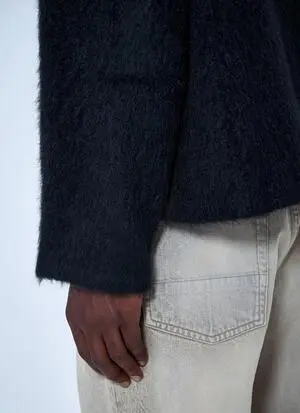 Our Legacy Hairy Zip-up Cardigan - Black