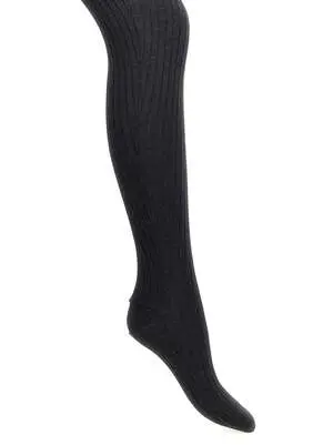 Prada Ribbed Tights - Gray