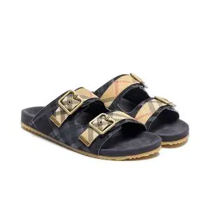 Burberry Urchin Check Sandals - Black