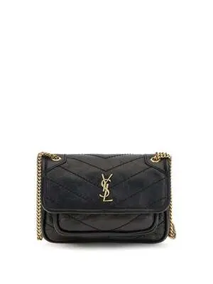 Saint Laurent Mini Niki Leather Shoulder Bag - Black