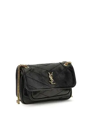 Saint Laurent Mini Niki Leather Shoulder Bag - Black