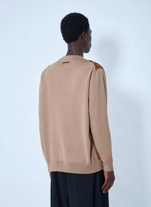 Miu Miu V-neck Sweater With Contrast Stripes