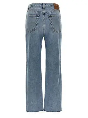 TOTEME High Waist Straight Leg Denim Jeans - Blue