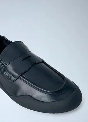 Prada Leather Slip-on Loafers