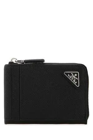 Prada Leather Card Holder - Black