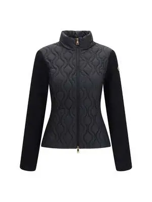 Moncler Cotton Padded Cardigan - Black