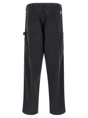 Moncler Cotton Blend Gabardine Cargo Pants - Blue