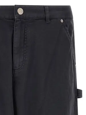 Moncler Cotton Blend Gabardine Cargo Pants - Blue