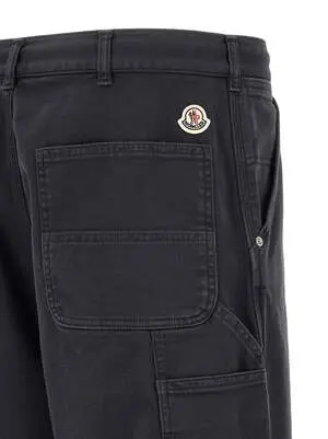 Moncler Cotton Blend Gabardine Cargo Pants