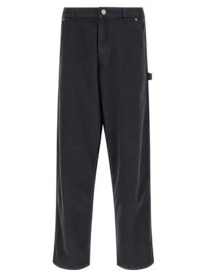 Moncler Cotton Blend Gabardine Cargo Pants - Blue