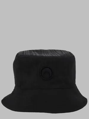 MARINE SERRE Cappello Bucket In Moire - Black