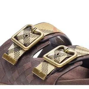 Burberry Urchin Check Sandals - Brown