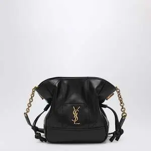 Saint Laurent Jamie Mini Shoulder Pouch In Lambskin Leather - Black