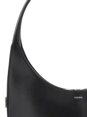 Coperni Swipe Medium' Black Shoulder Bag With Logo On Front In Leather - Multicolor