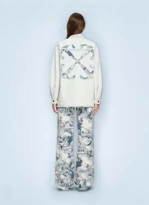 Off-White Fresco Arrow Denim Shirt Jacket - Blue