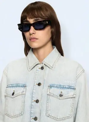 Off-White Fresco Arrow Denim Shirt Jacket - Blue