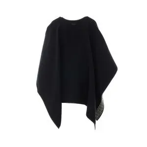FERRAGAMO Gancini Poncho - Black