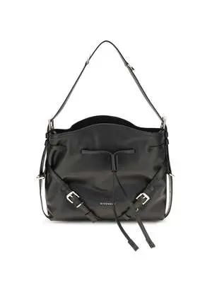 Givenchy Small Voyou Bucket Handbag In Glossy Leather - Black