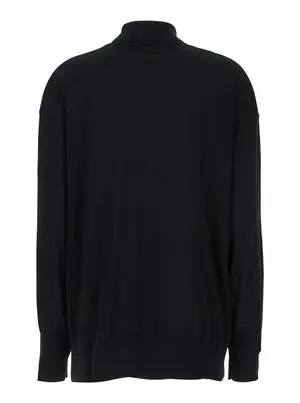 Max Mara S 'livia' Sweater With High Neck In Wool - Black