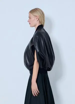 Balenciaga Leather Bomber Jacket