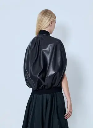Balenciaga Leather Bomber Jacket