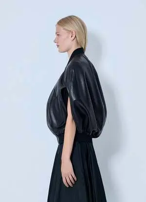 Balenciaga Leather Bomber Jacket