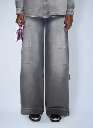 Off-White Denim Cargo Pants - Black