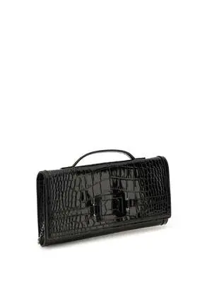ROGER VIVIER Belle Vivier Crocodile-effect Clutch
