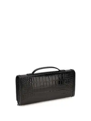 ROGER VIVIER Belle Vivier Crocodile-effect Clutch