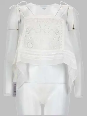 SELF-PORTRAIT Embroidered Top - White