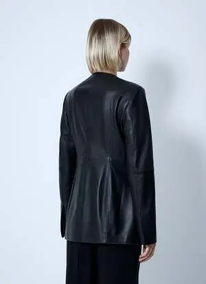 TOTEME Collarless Leather Jacket