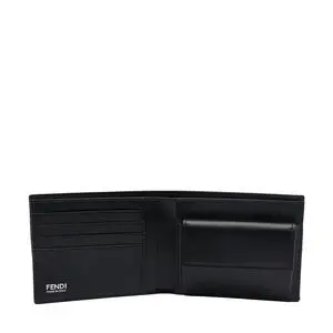 Fendi Ff Jacquard Bifold Wallet - Black