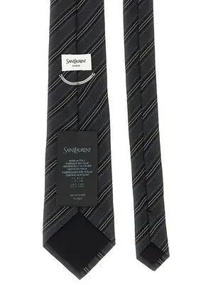 Saint Laurent Silk Striped Tie