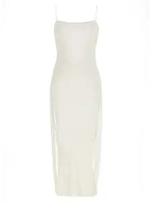 Jacquemus La Robe Maille Plumetis' Dress - White