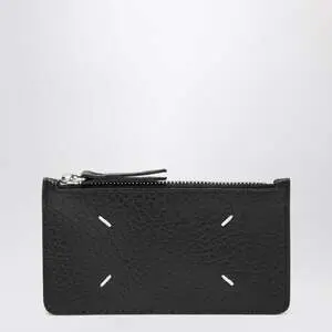 MAISON MARGIELA Four Stitches Zip Cardholder - Black