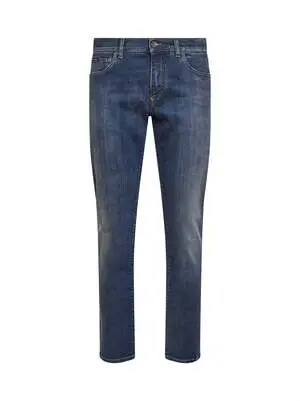 Dolce & Gabbana Blue Stretch Cotton Denim Slim Jeans - Multicolor