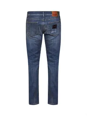 Dolce & Gabbana Blue Stretch Cotton Denim Slim Jeans
