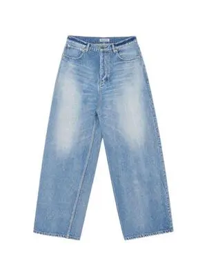 Balenciaga Baggy Fit Denim Jeans - Multicolor