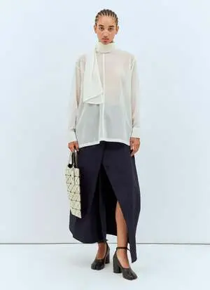 Issey Miyake Sheer Shirt With Shawl