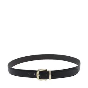 FERRAGAMO Adjustable Belt With Single Gancini Buckle - Black