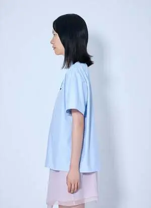 Miu Miu Short-sleeve Cotton Poplin Shirt