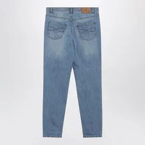 Brunello Cucinelli Traditional-fit Five-pocket Jeans In Light Denim