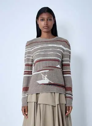 Bottega Veneta Linen-and-cotton Sweater - Cream