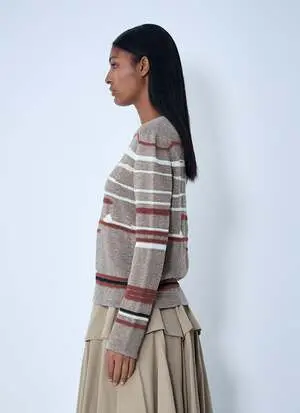 Bottega Veneta Linen-and-cotton Sweater - Cream