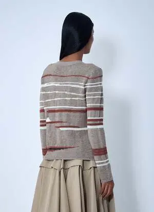 Bottega Veneta Linen-and-cotton Sweater - Cream