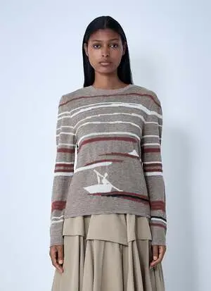 Bottega Veneta Linen-and-cotton Sweater - Cream