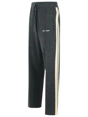 Palm Angels Dark Grey Wool Blend Trousers