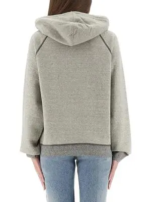 Chloé Oversized Logo Hoodie - Gray