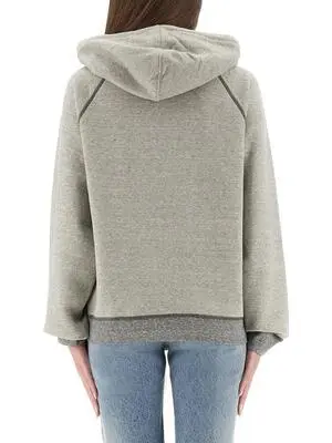 Chloé Oversized Logo Hoodie - Gray