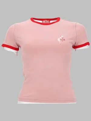 DIESEL® T-shirt Con Stampa - Pink
